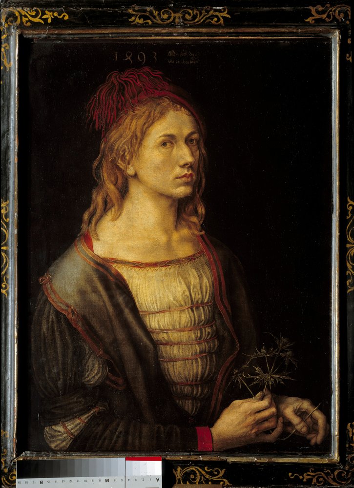 アザミを持つ自画像 | アートプリント