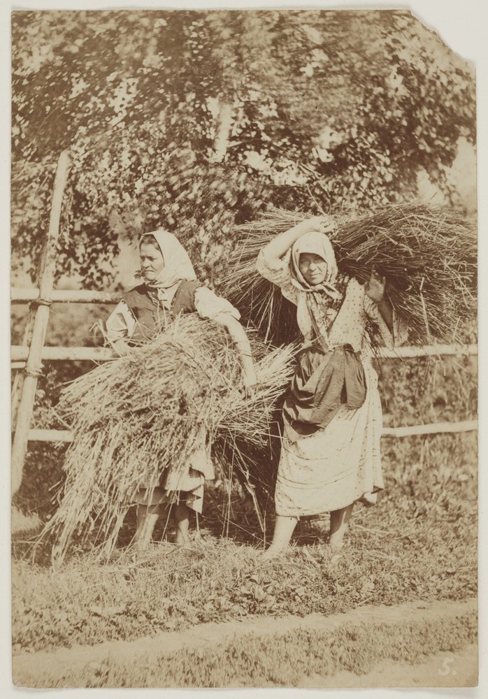 ロシア農民の女性たち 1855年頃（ネガから塩漬け紙プリント）