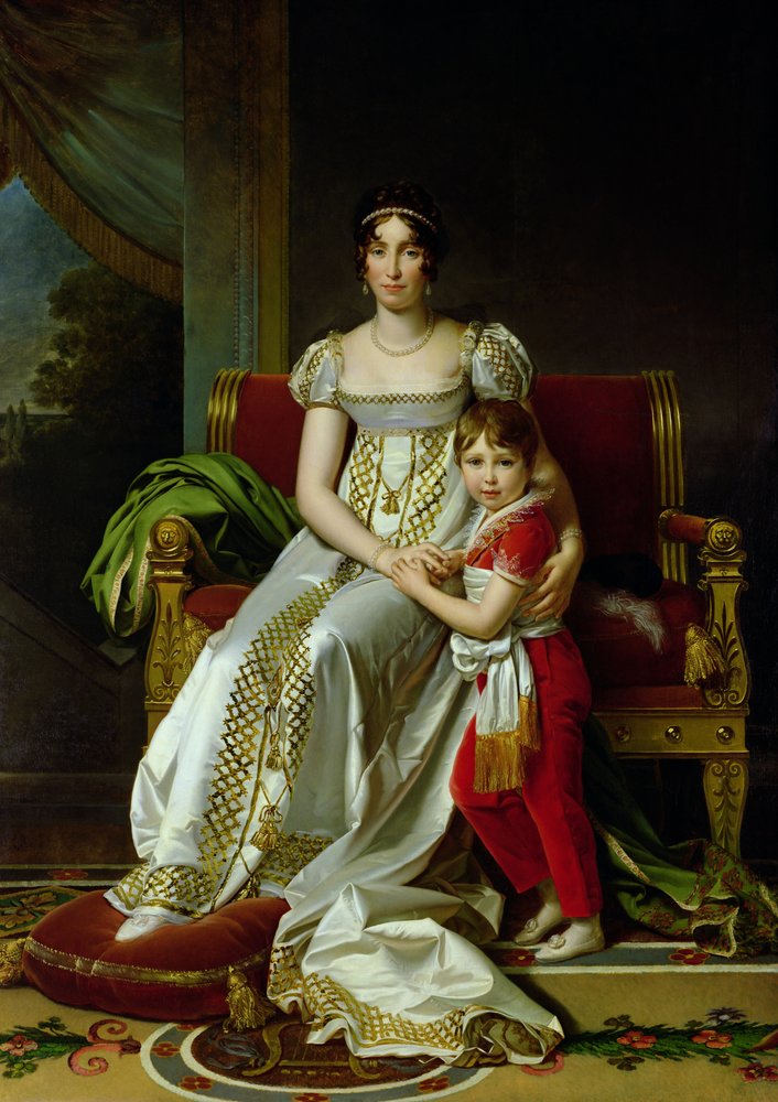 Hortense de Beauharnais（1783-1837）Holland of Queen and her Son、Napoleon ...