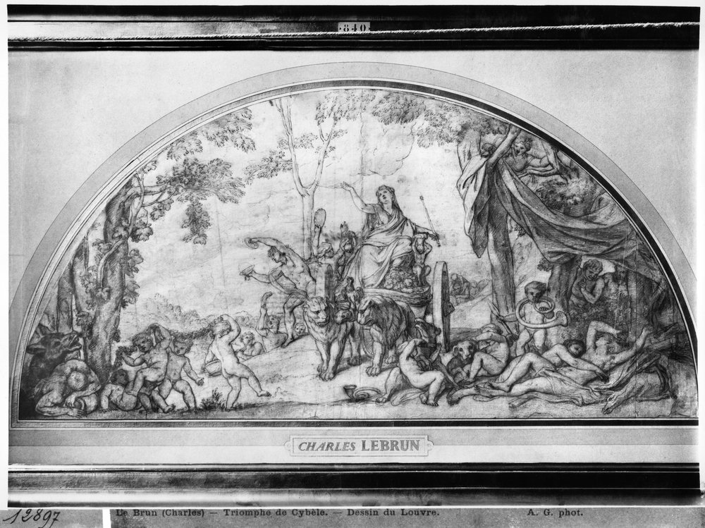 Cybele or Reawakening Earth、c.1663（ペンと茶色のインクとピエールノワールのベージュの紙）