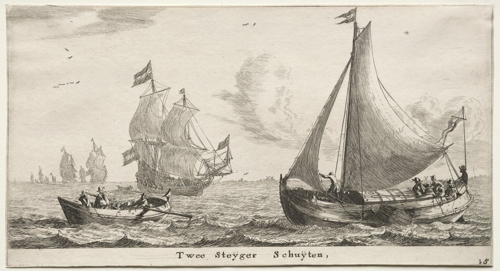 さまざまな船とアムステルダムの景色 (Verscheÿde Ships and Gesichten van Amstelredam)、パート ...