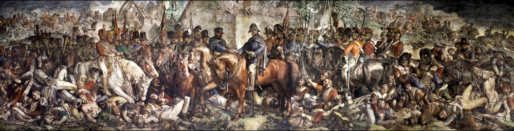 ワーテルローの戦い後のウェリントンとブラッチャーの会談