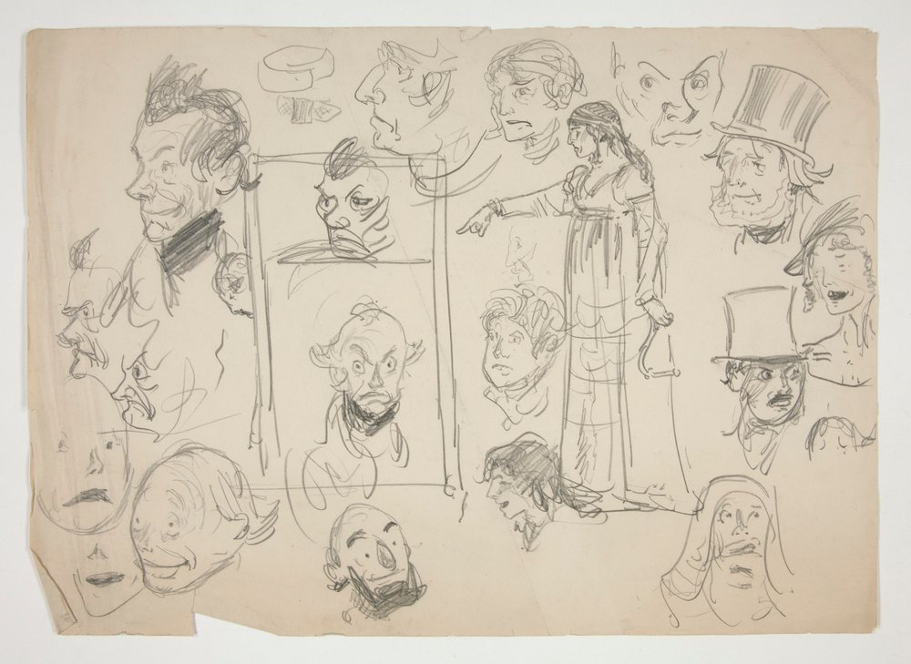 顔のスケッチのシート