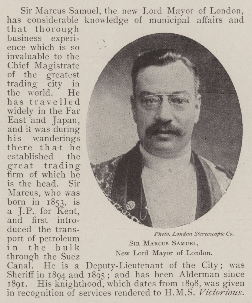 ロンドンの新市長、マーカスサミュエル卿