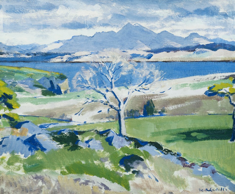 Achnacraig、Mull、cのBen Cruachan 1931年（パネルに油彩）