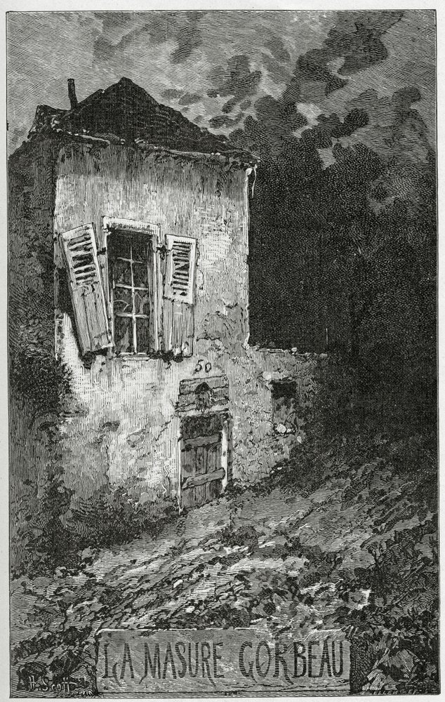 La Masure Gorbeau、19世紀（bw彫刻）
