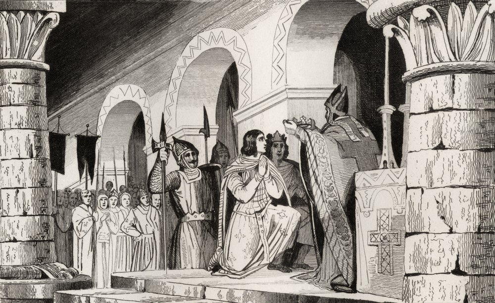 1840年頃に出版された、Colartの「Histoire de France」から、ルイ3世（863〜82年）とカルロマン（865〜84年 ...