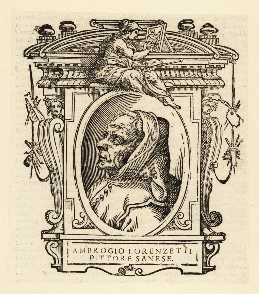 アンブロジオ・ロレンツェッティまたはアンブロジオ・ラウラーティの肖像（イタリア・シエナ派の画家、1290～1348年頃