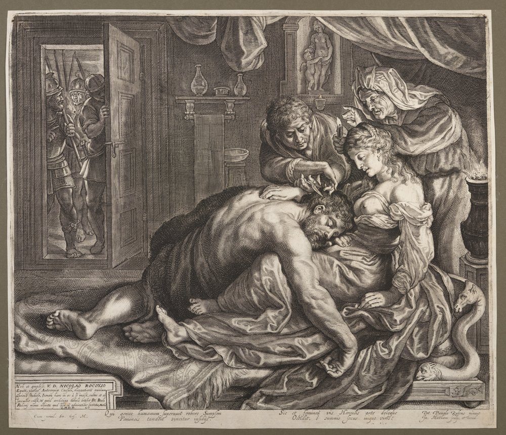 Samson und Delilah von Jacob Matham: Kunstdruck kaufen