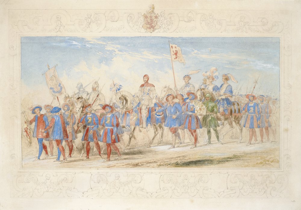 James Oglivie Fairlie Esq。、Knight of the Golden Lion、1839（鉛筆、紙と紙とガッシュ）