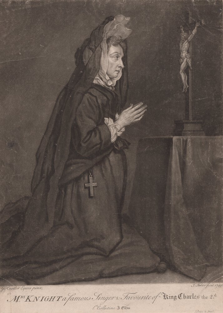 Mrs. Knight, uma cantora famosa e favorita do rei Charles II
