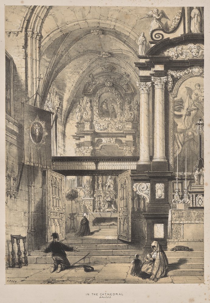 中世の建築: ブルージュの大聖堂で