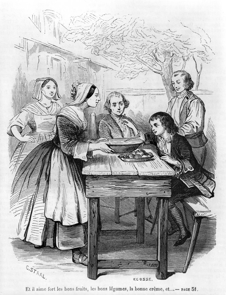 1851年に出版されたJean-Jacques Rousseau（1712-78）による「L&Emile」のイラスト