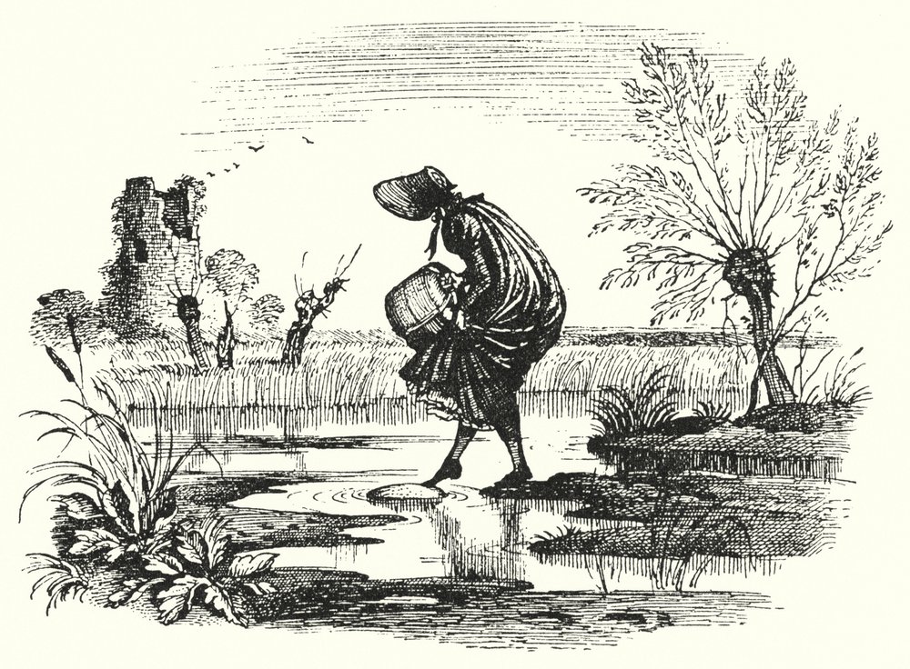 ハンス・クリスチャン・アンデルセン「ローフを踏んだ少女」（リトグラフ版