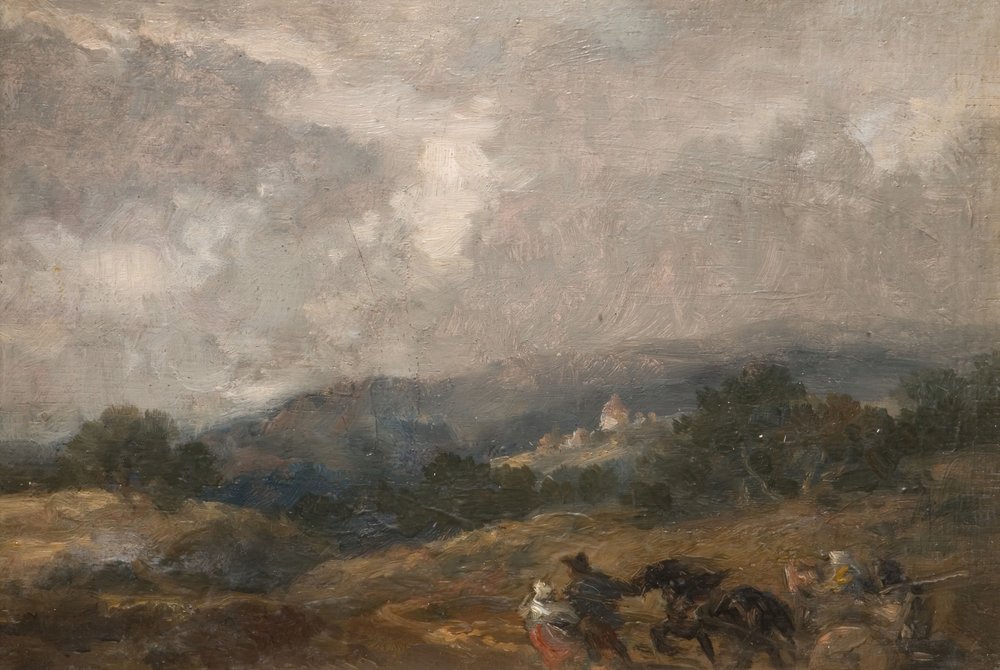 風景スケッチ、1877年。