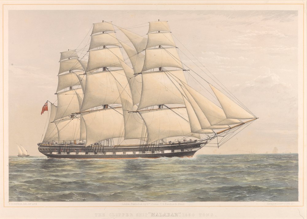 クリッパー船マラバール号 1350トン