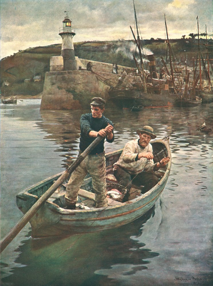 灯台ニューリン、コーンウォール、1893年、c1902。