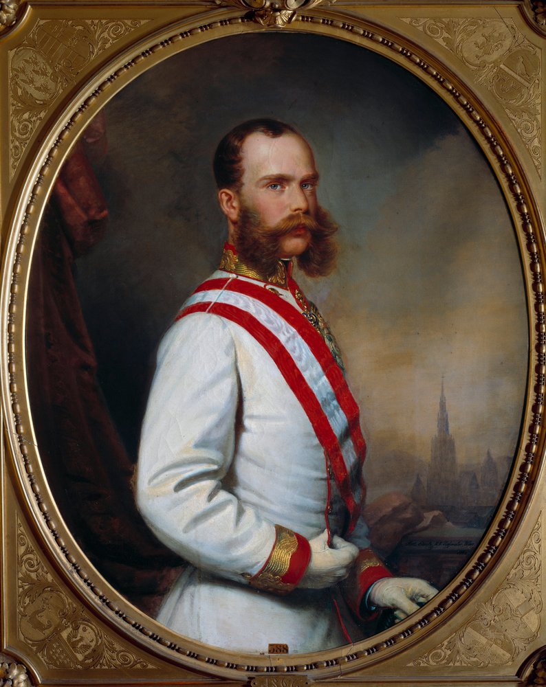 皇帝フランソワ・ヨーゼフ1世（1830-1916）の肖像。匿名の絵画 1867年ナンシー、ロラン歴史博物館（Musee Historique ...