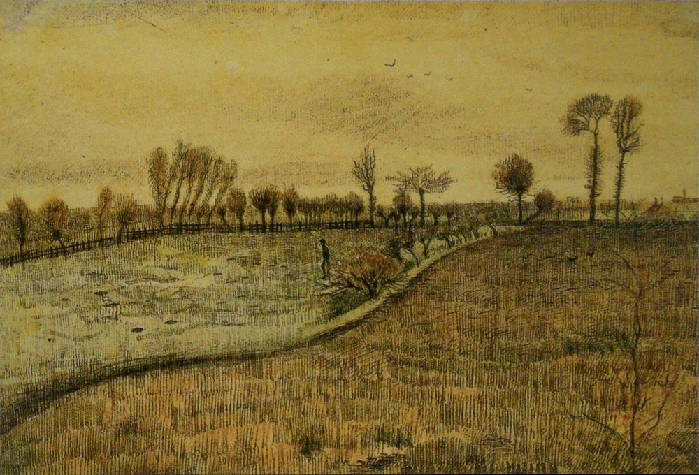 Landschaft F 874v JH 3 von Vincent van Gogh: Kunstdruck