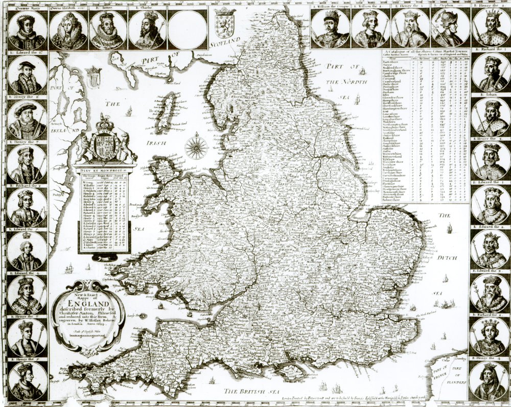 イングランドとウェールズの地図、1644年