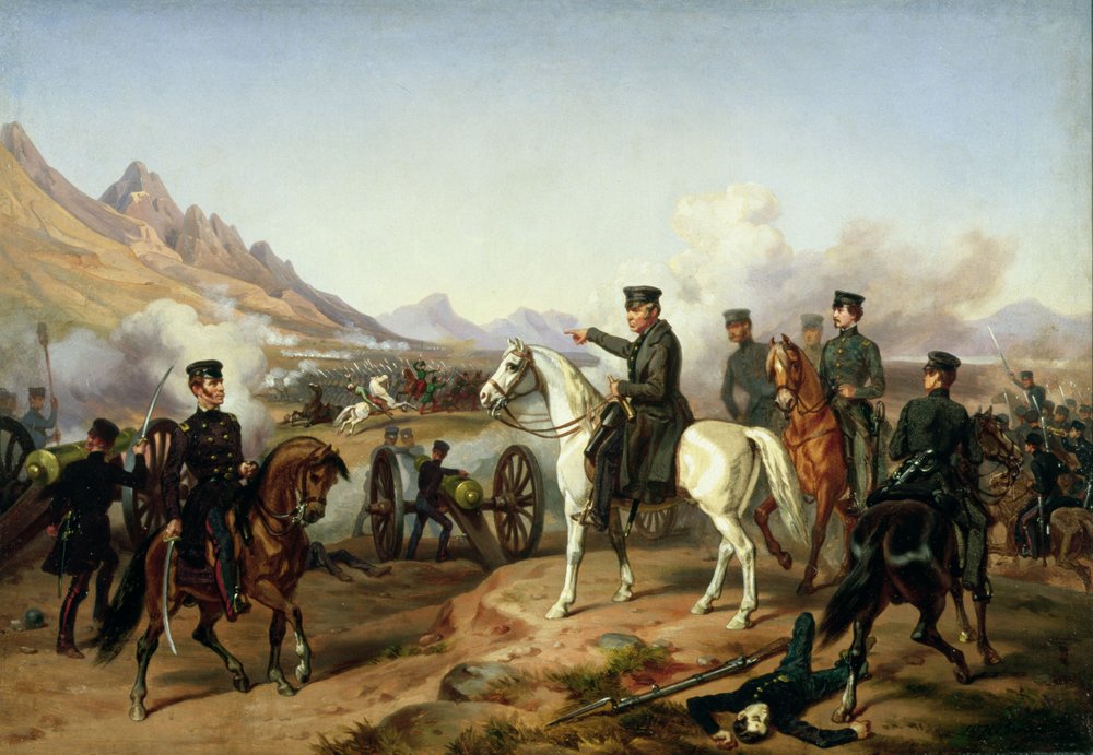 1847年にブエナビスタの戦いでザカリーテイラー将軍