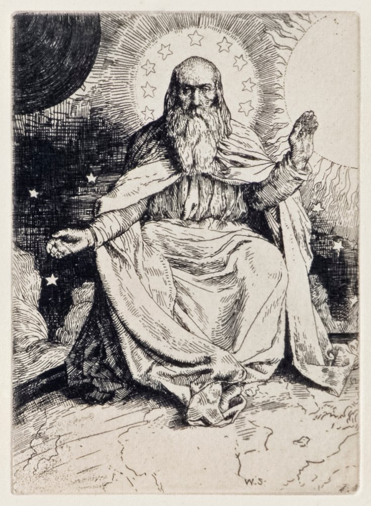 ジョン・ミルトン（1608-1674）が失った楽園からの世界の創造ウィリアム・ストラン（1859-1921）が描いた12枚のイラスト