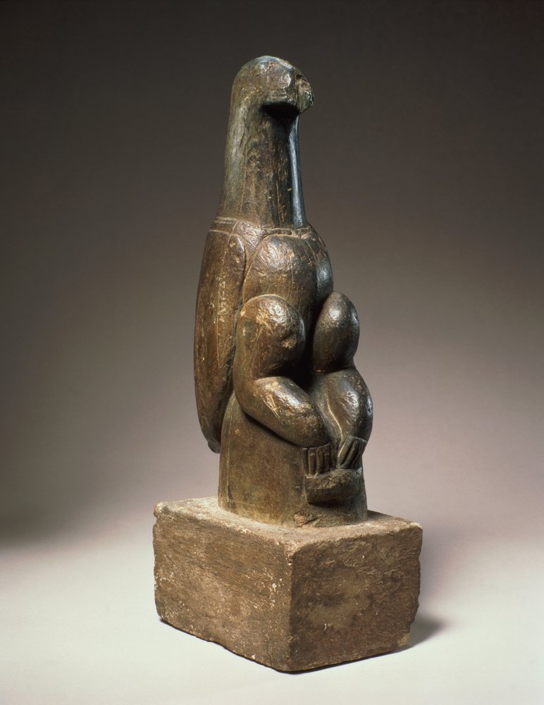 石けん石の鳥の彫刻、ジンバブエ、13〜15世紀（ステアタイト）