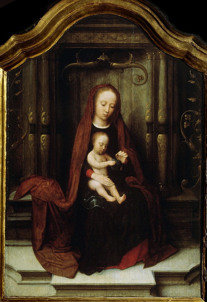 「即位した聖母子」、16世紀