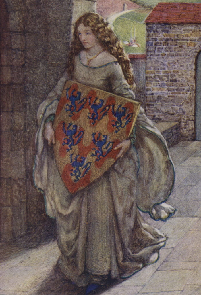 Alfred Lord Tennyson による Idylls Of The King のイラスト (カラーリソ)