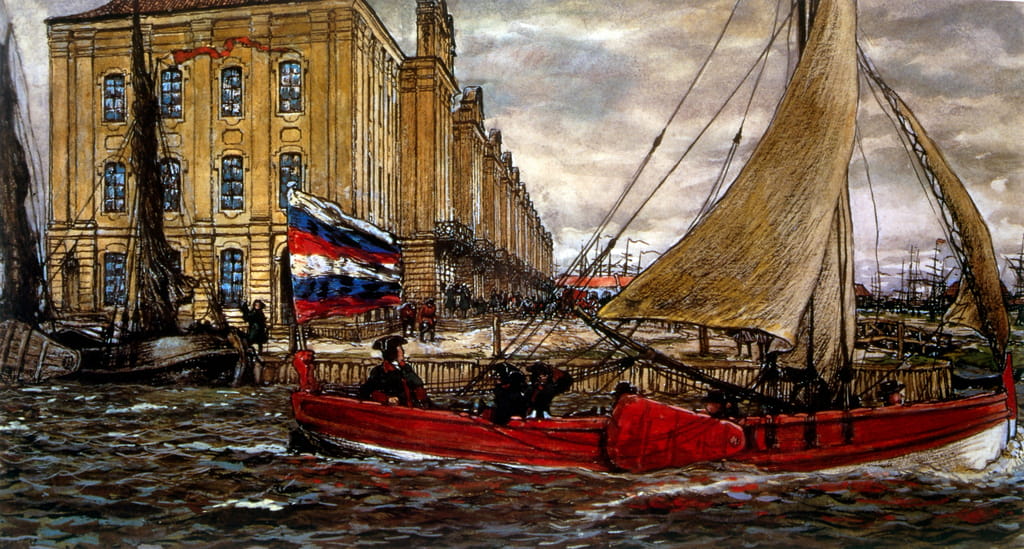 1906年の港のボート（絵画）