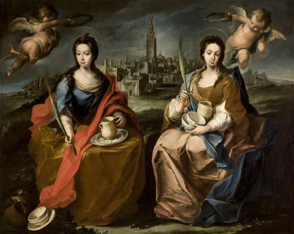 Justa and Rufina - Rococo: Saints Justa and Rufina by Espinal, Juan de ...
