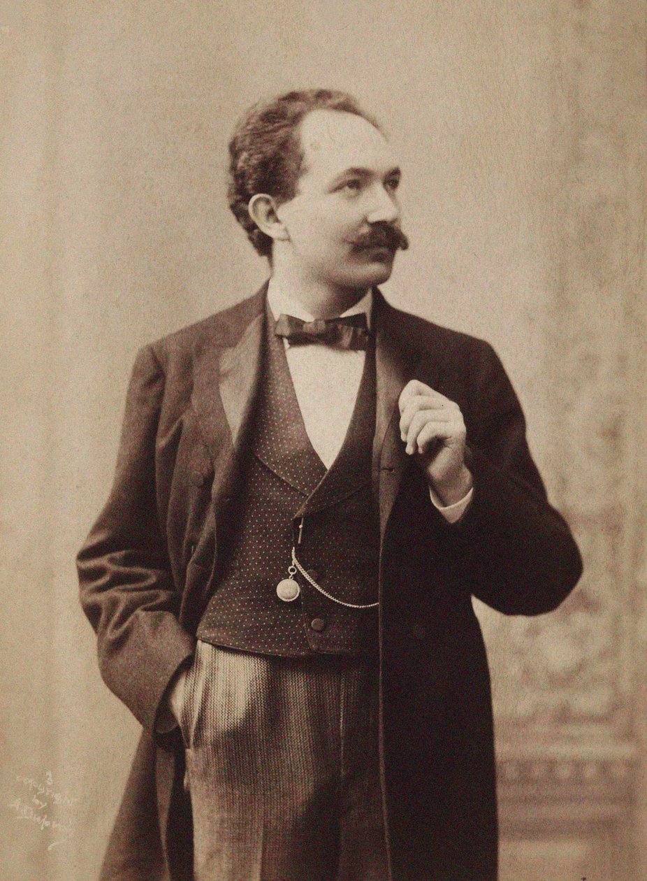 ピアニストで作曲家のレオポルド・ゴドフスキーの肖像、1870～1938年頃。 1895年。