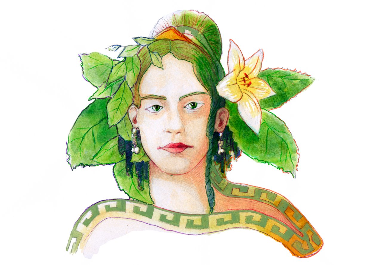 Representation of the divinite Gaia goddess mother (Greek mythology ...