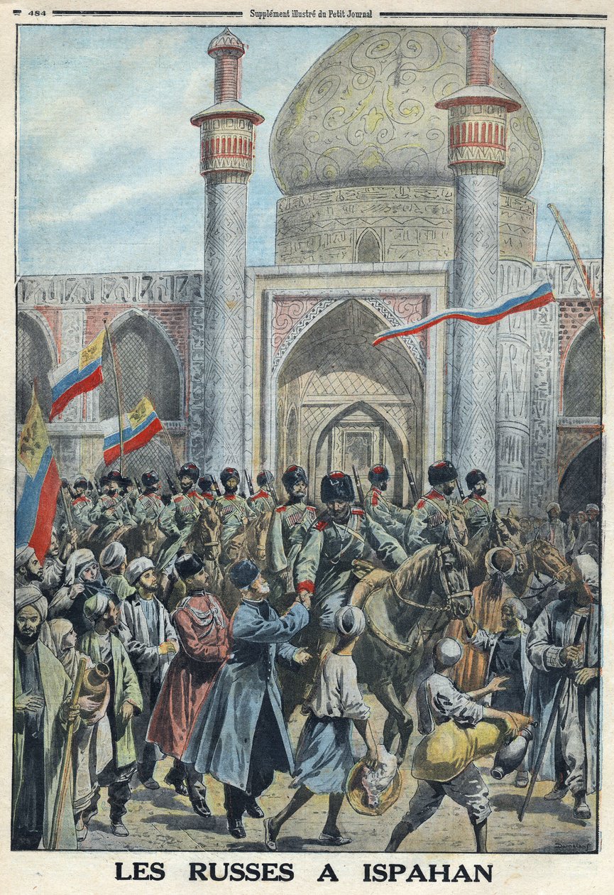 第一次世界大戦1914-1918（大戦14-18）。イランのイスファハンに駐留するロシア軍。"Le Petite Journal "にて