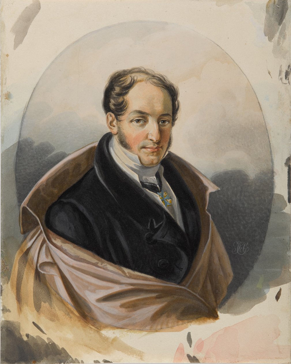 Alexander Ivanovich Lorer 1779-1824、1820年代初頭の肖像。