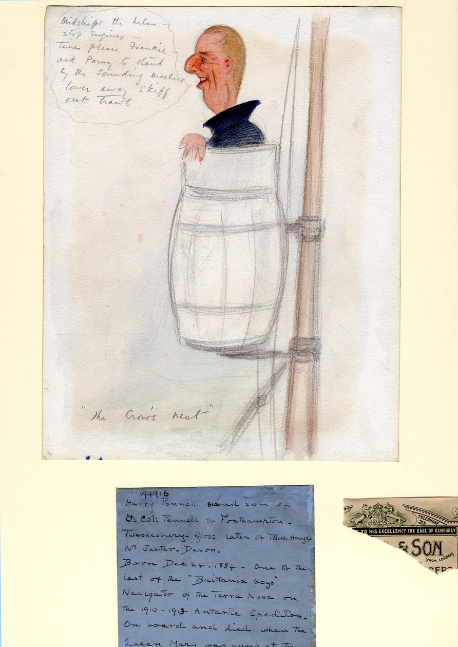 ヘンリー・ペネル、1910-12（紙にトイレと鉛筆）