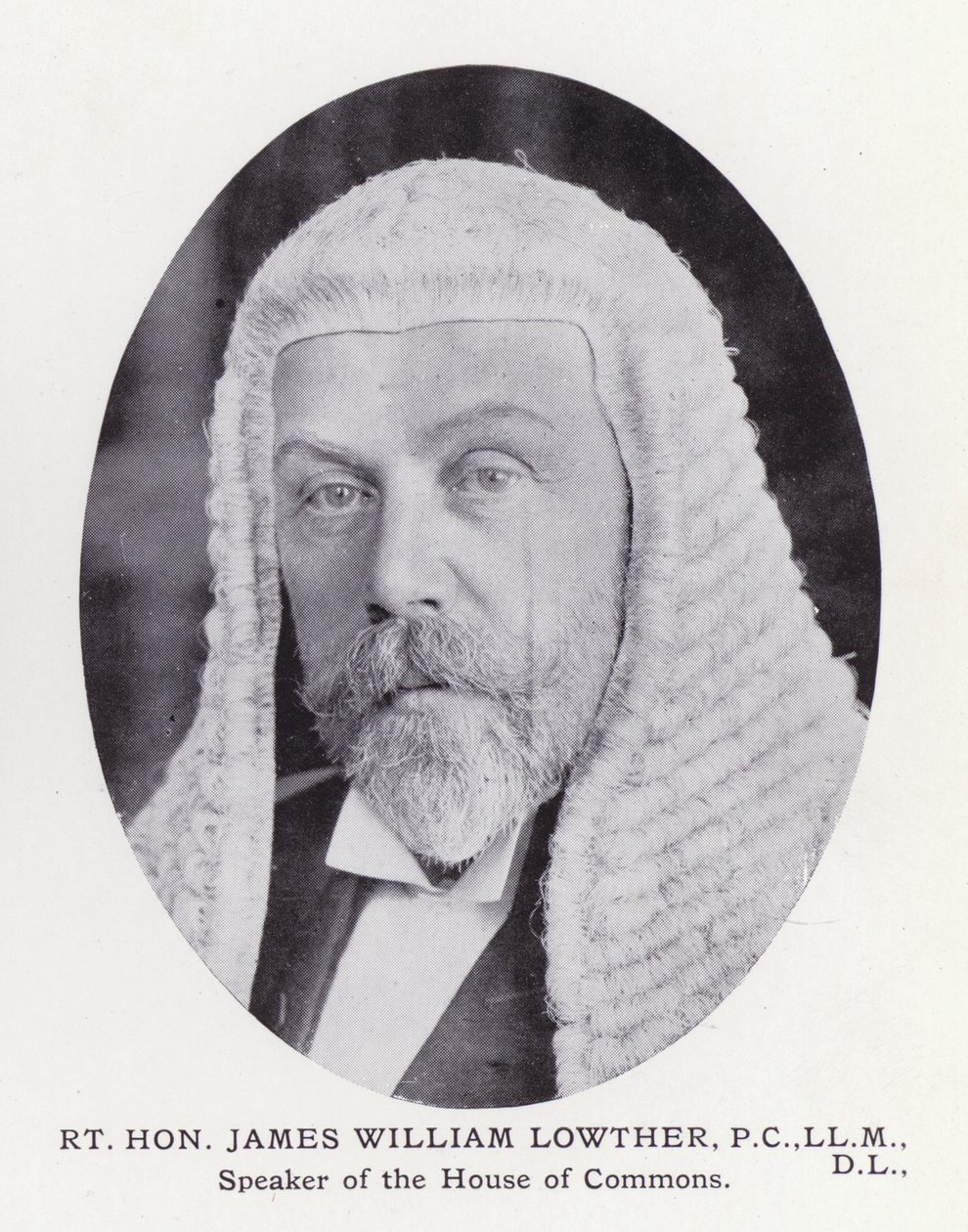 ロンドンの著名人Rt Hon James William Lowther（モノクロ写真