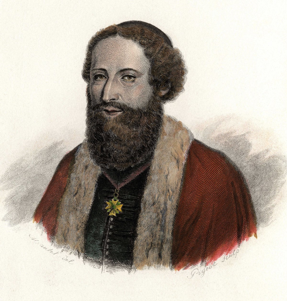 フランスの旅行家・植物学者であるジョセフ・ピトン・ド・トゥルヌフォール（1656-1708）の肖像。有用な人物のポートレート」にて