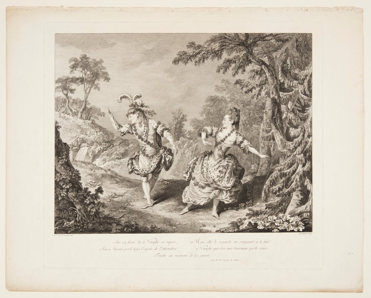 Szene aus der Oper "Sylvie" von Jean-Baptiste Tilliard