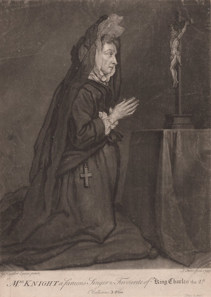 Mrs. Knight, uma cantora famosa e favorita do rei Charles II