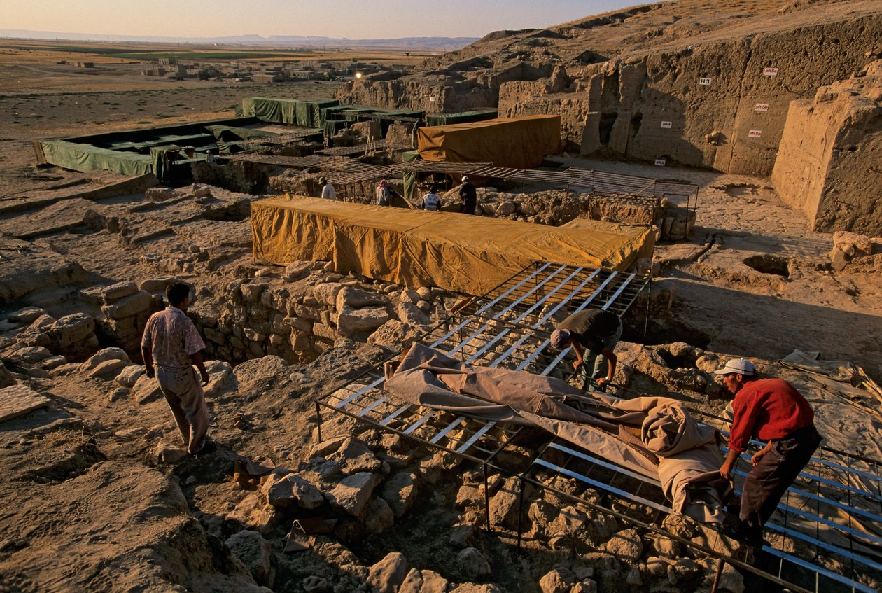 ウルケシュ、フリア帝国、シリア、紀元前2400年、ジョルジョ・ブチェッラーティ、発掘泥の覆い、2004年（写真）。