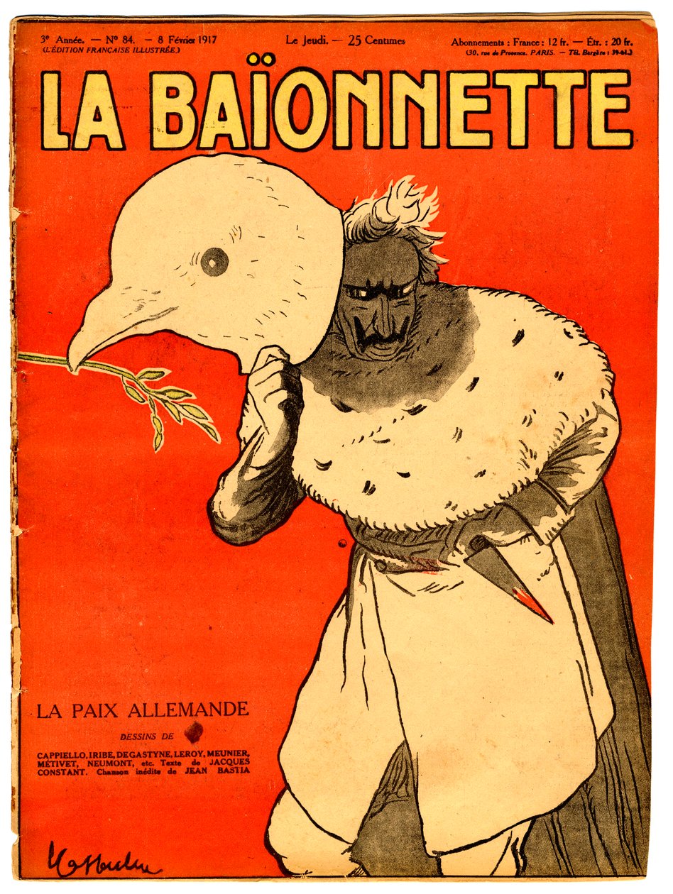La Baionnette "の表紙、風刺的な色使い