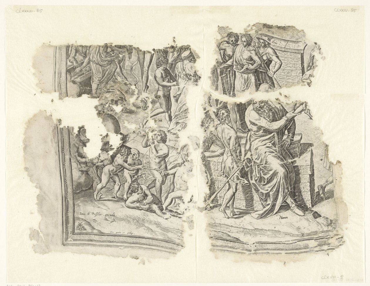 セベスの風景の版画の左下隅 Tabula Cebetis Carta Vitae (原題)