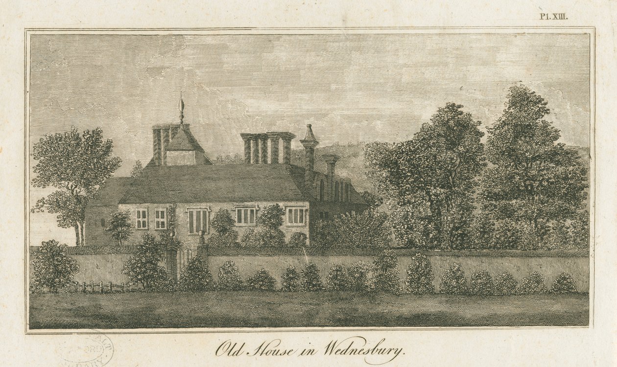 Wednesbury - Altes Haus: Gravur, undatiert [1762-1802]