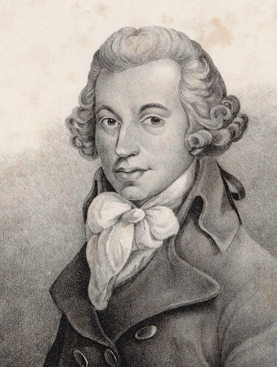 作曲家イグナス・プレイエルの肖像画（1757～1831年）。
