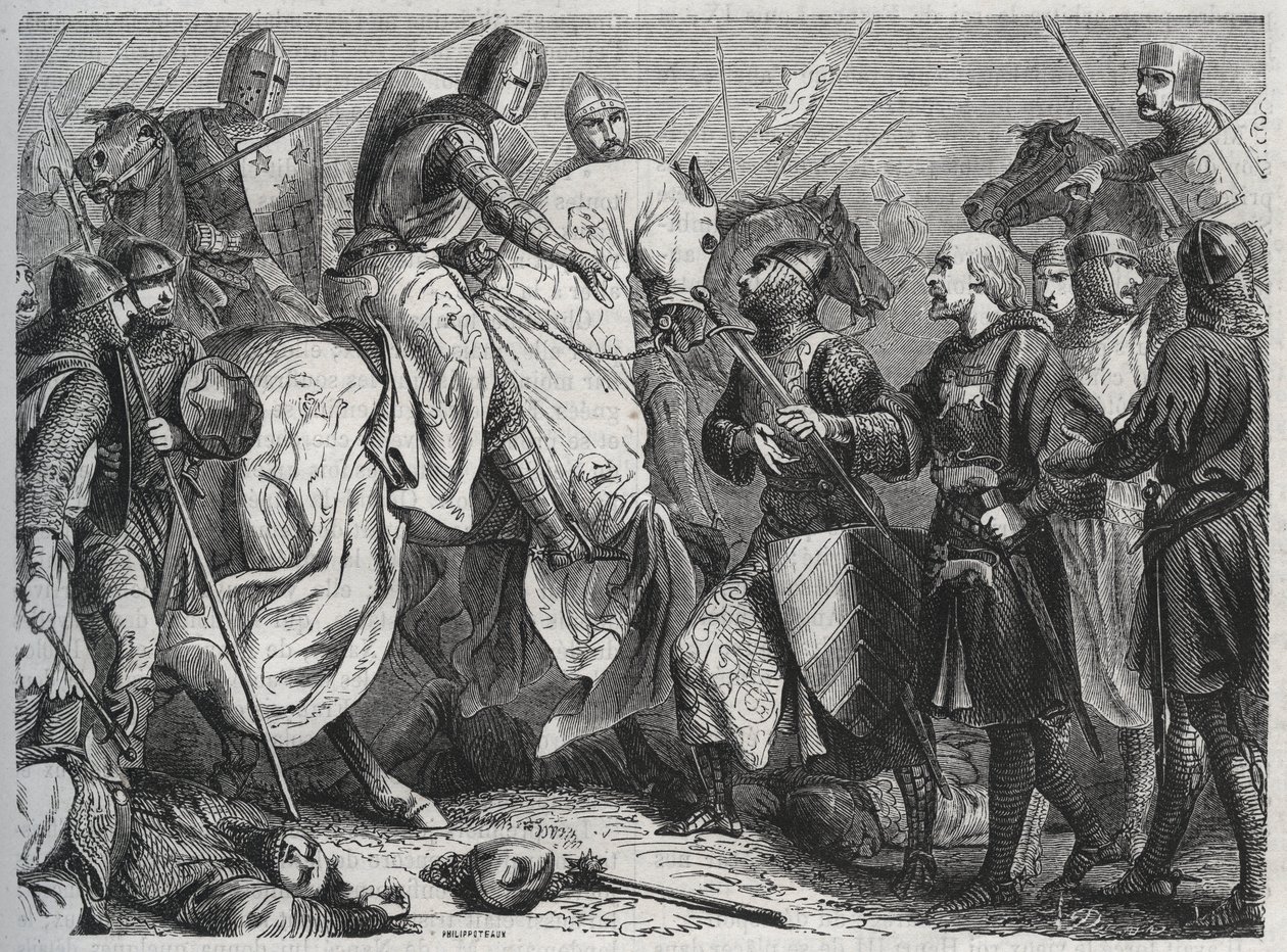 ヘンリー3世（イングランドのプランタジネット家のヘンリー3世）（1207～1272年）がサセックスのルイスでモンフォール家のサイモン5世 ...