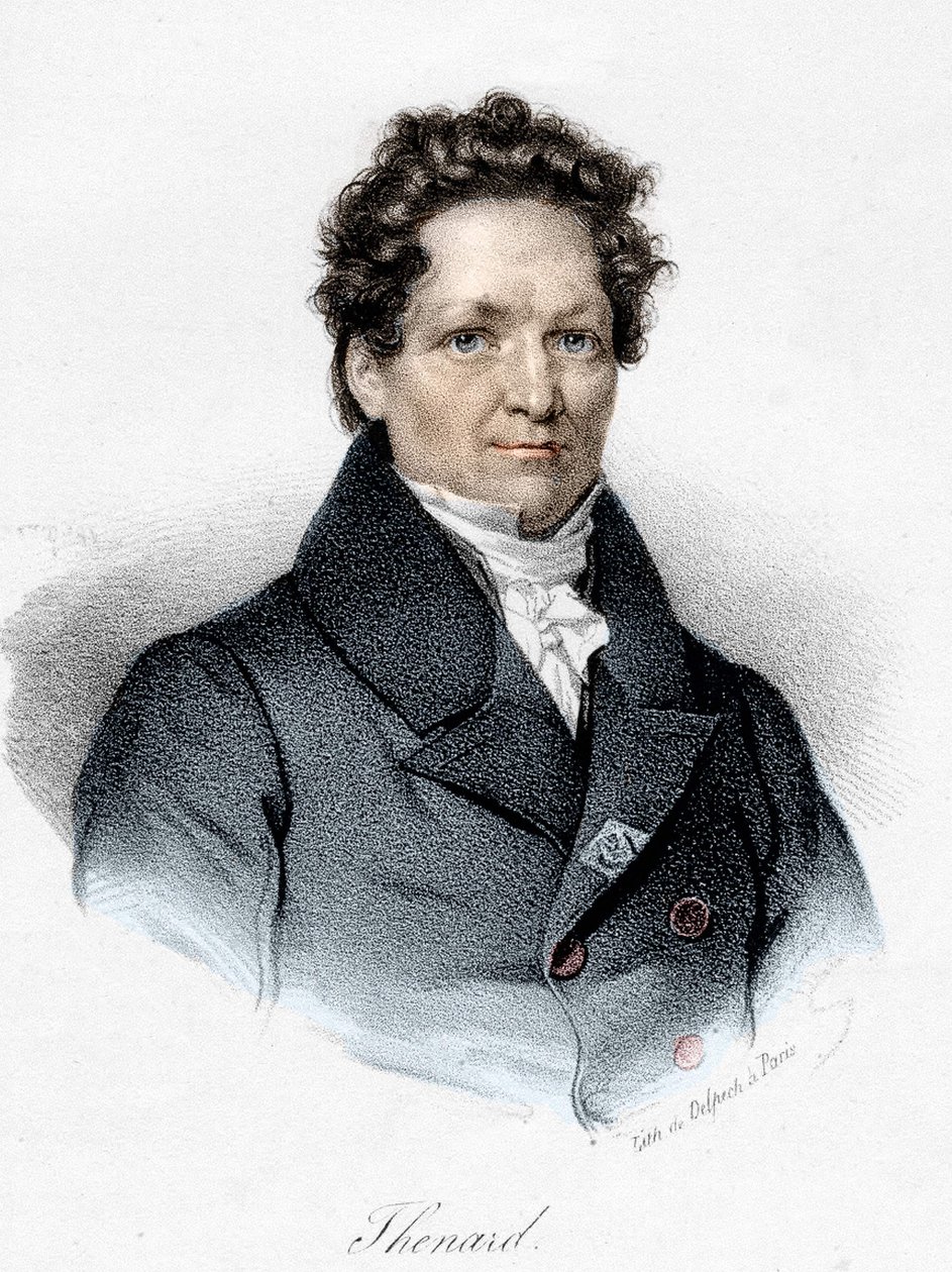 フランスの化学者、ルイ・ジャック・テナール（1777～1857）の肖像。