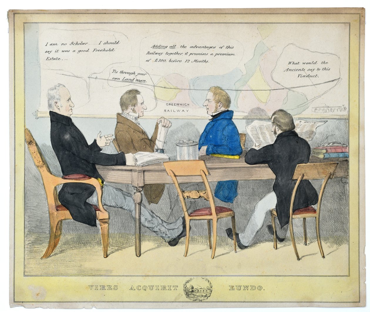 Vires Acquirit Eundo（私たちは行く手に力を集める）1835年頃（紙に手彩色リトグラフ）