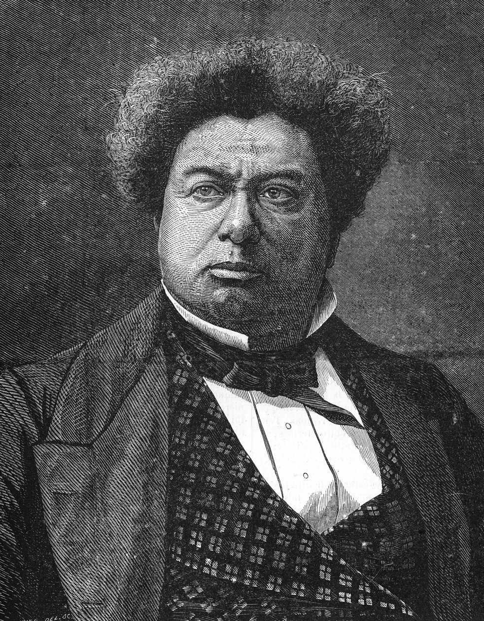 portrait Alexandre Dumas father.フランスの小説家・劇作家（1802年～1870年）。