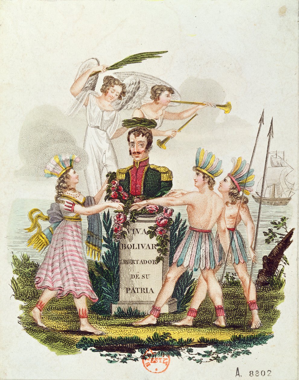 人気のある画像Extolling Bolivar、c.1840